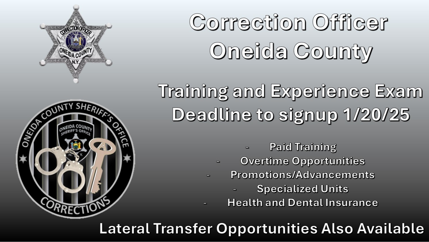 NEW YEAR NEW CAREER Are you interested in a rewarding… | Oneida County ...
